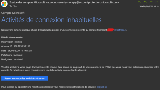 Cet étrange email d'alerte vient-il vraiment de chez Microsoft