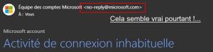 Cet étrange email d'alerte vient-il vraiment de chez Microsoft